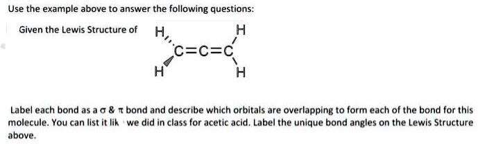 SOLVED: Use the example above to answer the following questions: Given the Lewis Structure of ...