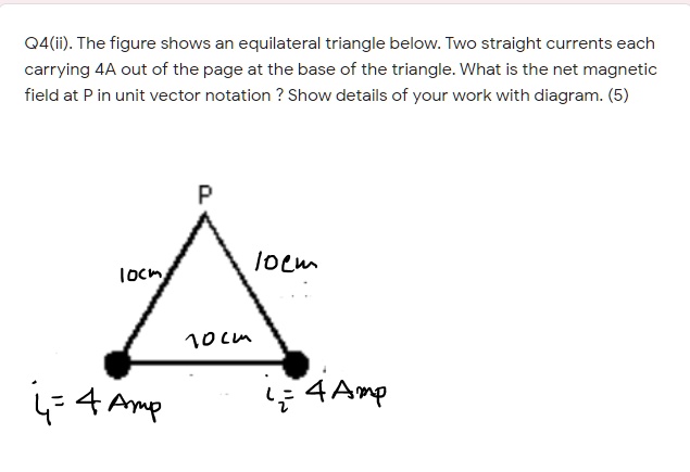 q4ii the figure shows an equilateral triangle below two straight ...