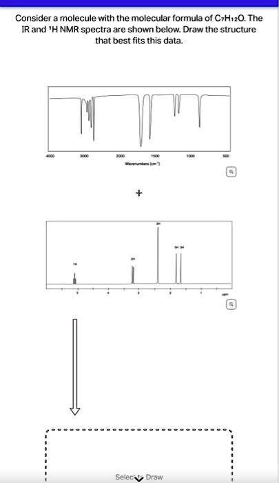 Consider a molecule with the molecular formula of C7H12O. The IR and ...