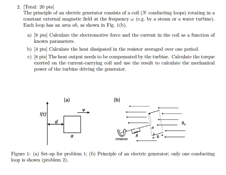 2. [Total: 20 pts] The principle of an electric generator consists of a ...