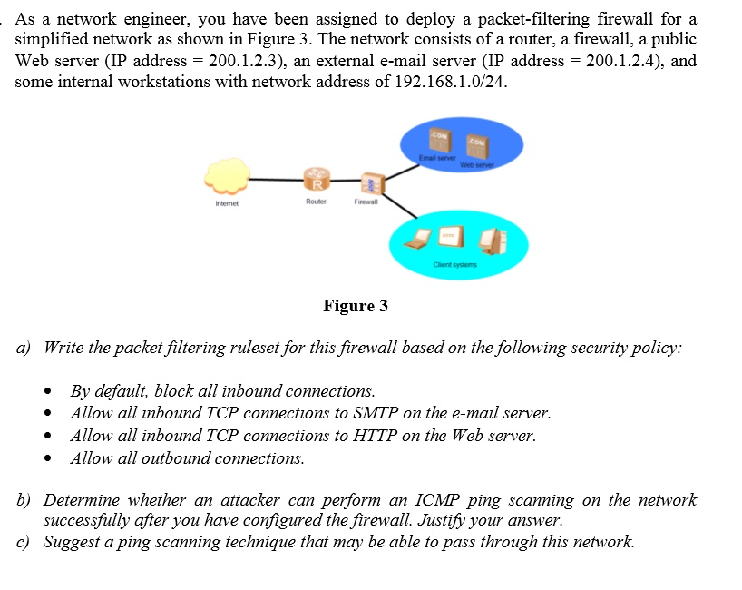 As a network engineer, you have been assigned to deploy a packet ...