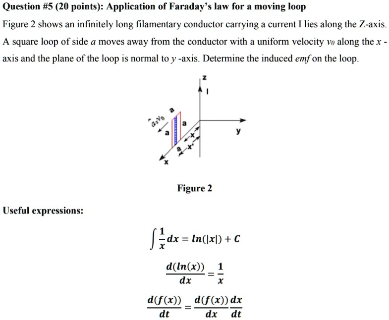 SOLVED: Question #5 (20 points): Application of Faraday's Law for a ...