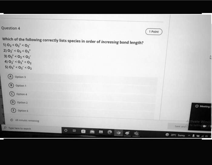 SOLVED: Question Point Which 5 of the following correctly lists specles ... SOLVED: Question Point Which 5 of the following correctly lists specles ...