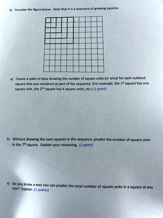SOLVED: Consider the figure belaw- Notc that It Is squcnce growing ...