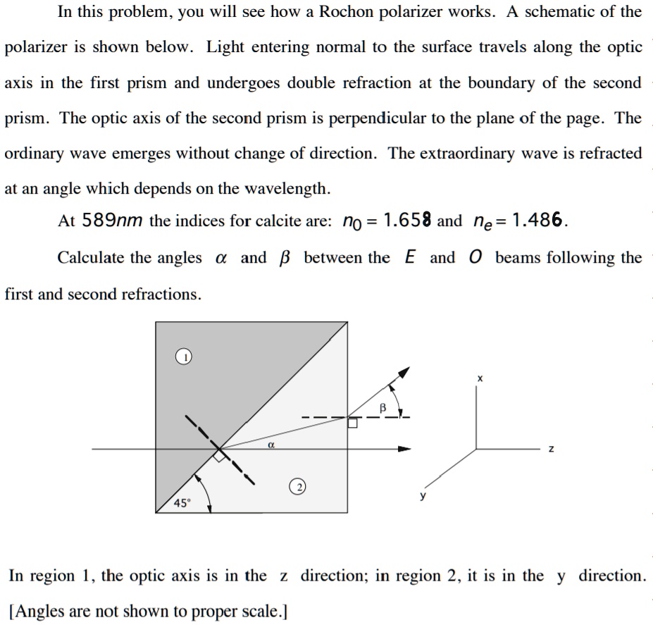 SOLVED: In this problem, you will see how a Rochon polarizer works. A ...