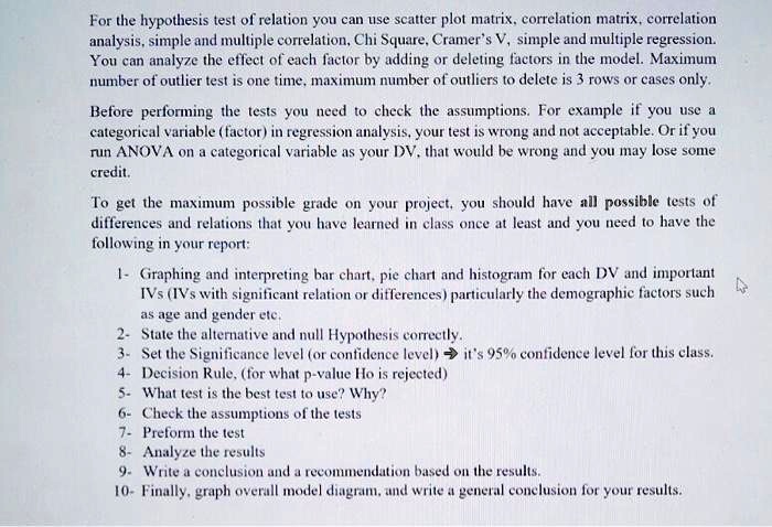 Solved Please Us Jmp For The Hypothesis Test Of Relation You Can Use