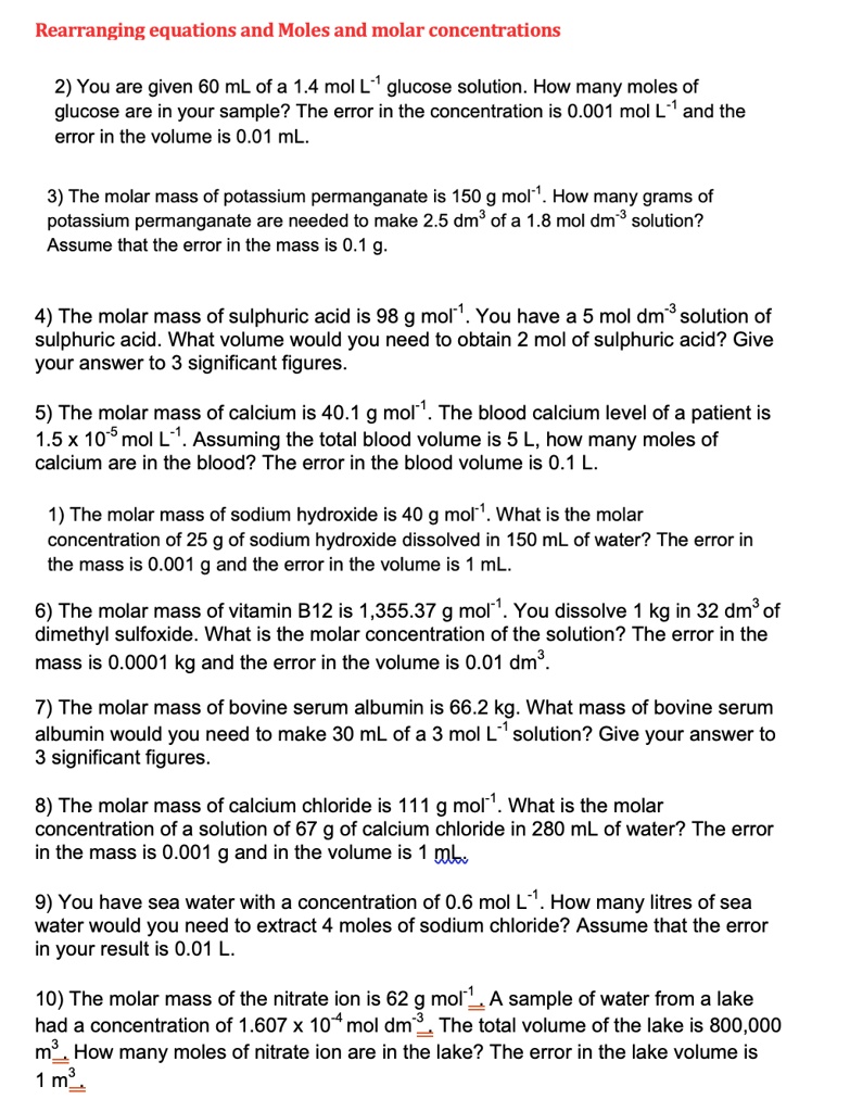 SOLVED: It's a list of chemistry lab questions for one whole activity ...