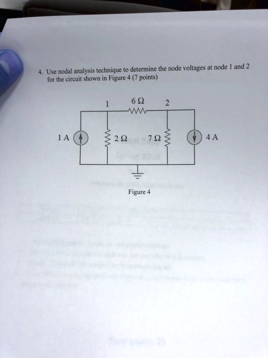 4 use nodal analysis technique to determine the node voltages at node i and 2 for the circuit ...