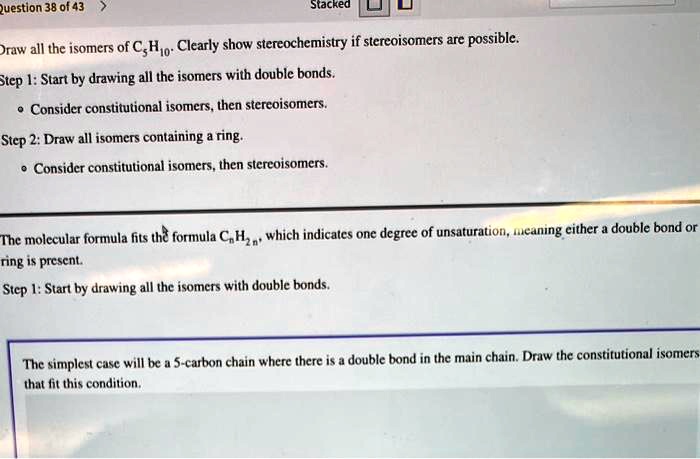 Question 38 Of 43 Stacked Draw All The Isomers Of C5h10 Clearly Show
