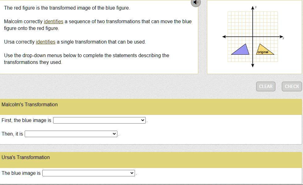 The Red Figure Is The Transformed Image Of The Blue Figure Malcolm Correctly Identifies A