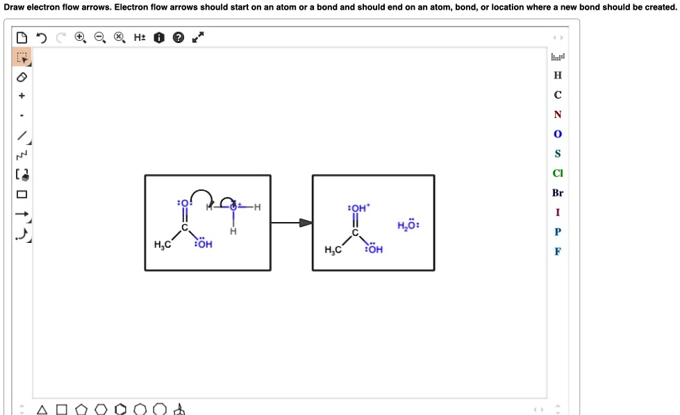 SOLVED: Draw electron flow arrows. Electron flow arrows should start on ...