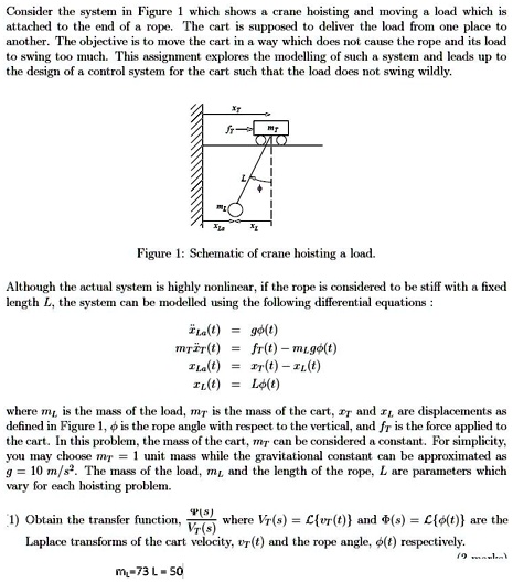 Consider the system in Figure 1 which shows a crane hoisting and moving ...