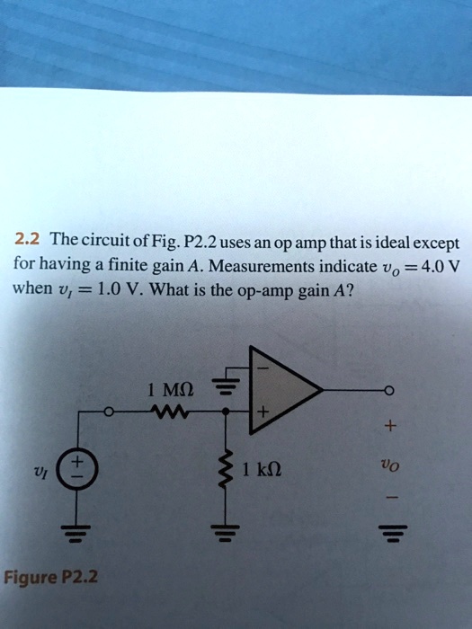 VIDEO solution: 2.2 The circuit of Fig. P2.2 uses an op amp that is ideal except for having a ...