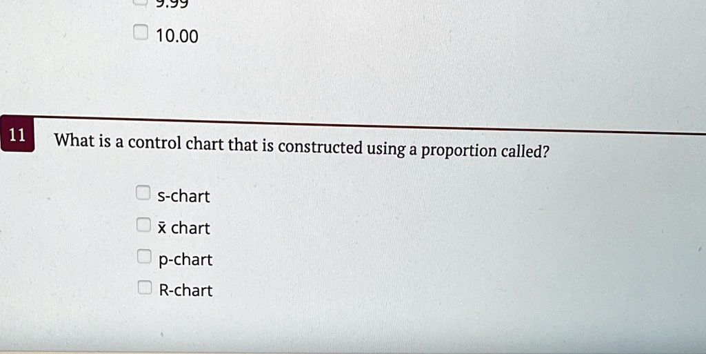 999 1000 11 what is a control chart that is constructed using a ...