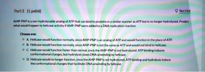 far2 point seehint amp pnpisa non hydrolyzable analog ot atp that can ...