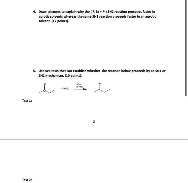 SOLVED: Draw pictures - explain why the (R-Br + F) SN2 reaction ...