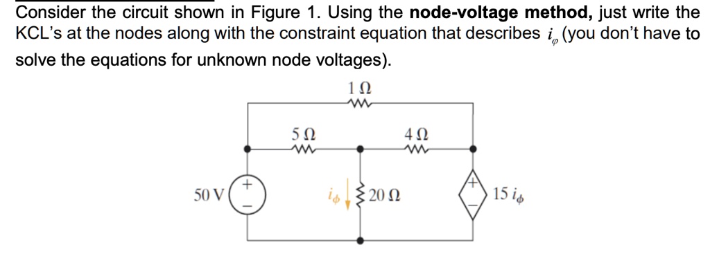 Solved Consider The Circuit Shown In Figure 1 Using The Node Voltage 2551