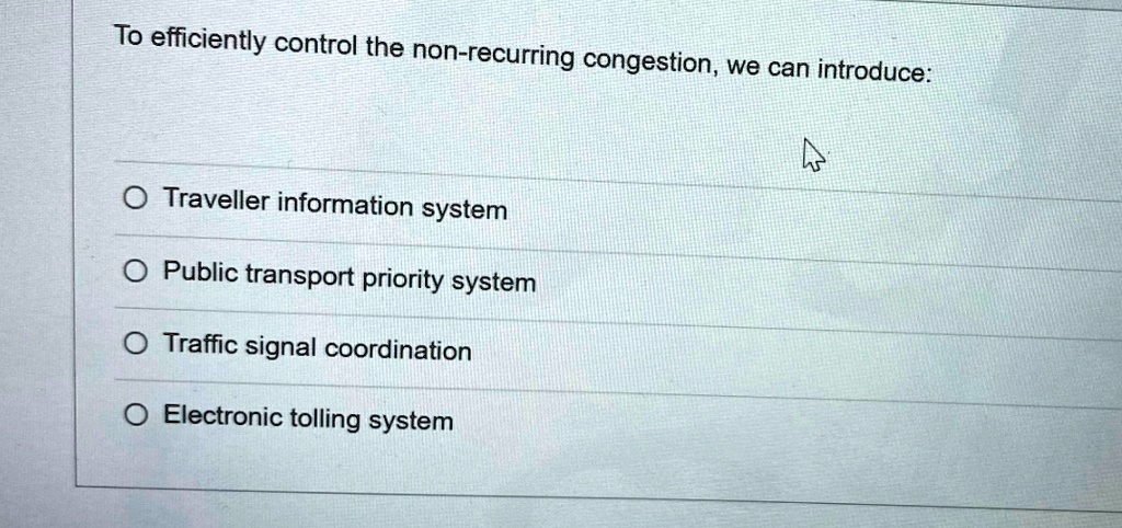 To efficiently control the non-recurring congestion, we can introduce ...