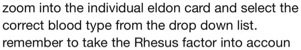 SOLVED: Zoom into the individual eldon card and select the correct ...