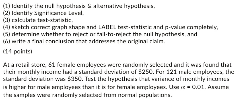 1 identify the null hypothesis alternative hypothesis 2 identify ...