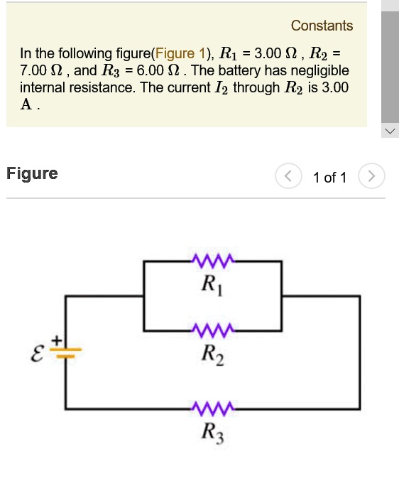 Constants In the following figure(Figure 1), R1 = 3.00 Ω, R2...