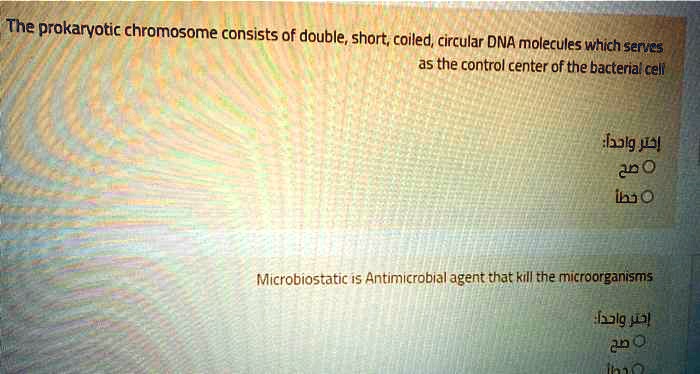 SOLVED: The prokaryotic chromosome consists of double, short, coiled ...