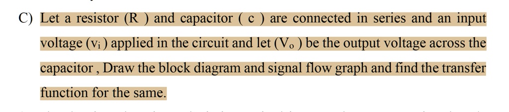 SOLVED: Let a resistor (R and capacitor are connected in series and an input voltage applied in ...