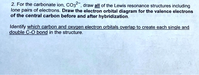 for the carbonate ion co3 draw all of the lewis resonance structures ...