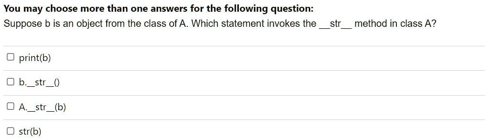 Solved Text Python Programming You May Choose More Than One Answer For The Following Question 0069