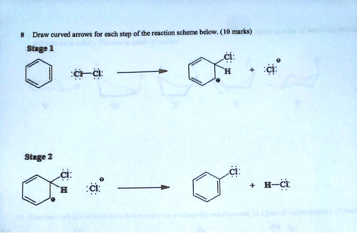 SOLVED: Draw curved arrows for cach stcp of the reaction scheme below ... SOLVED: Draw curved arrows for cach stcp of the reaction scheme below ...