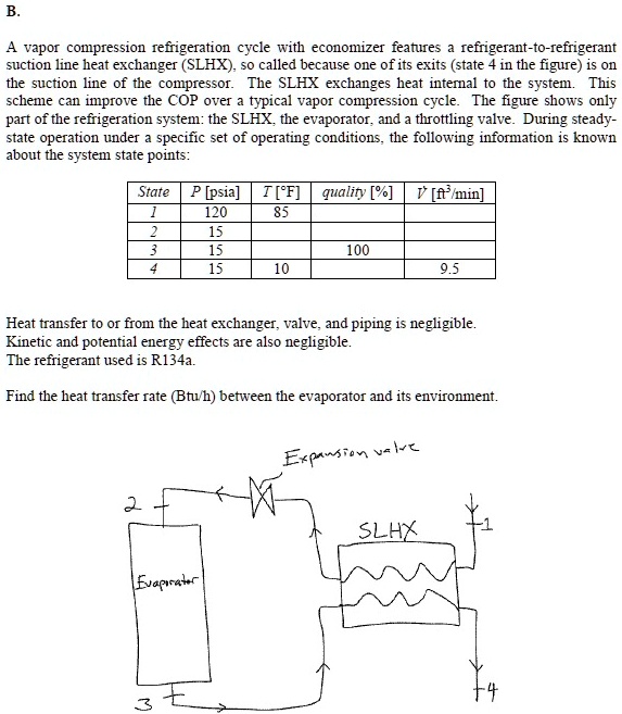 b a vapor compression refrigeration cycle with economizer features a refrigerant to refrigerant ...