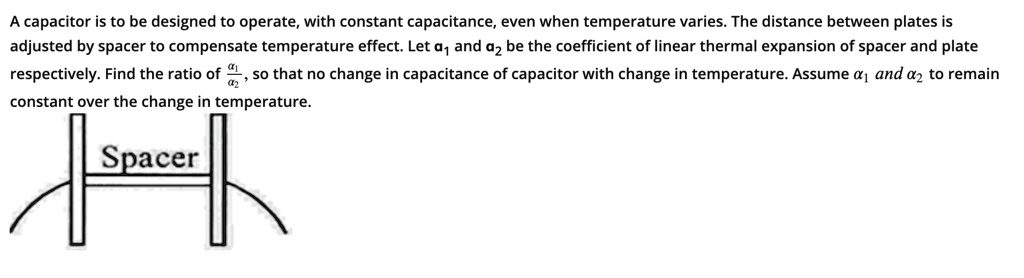 A capacitor is to be designed to operate, with constant capacitance ...