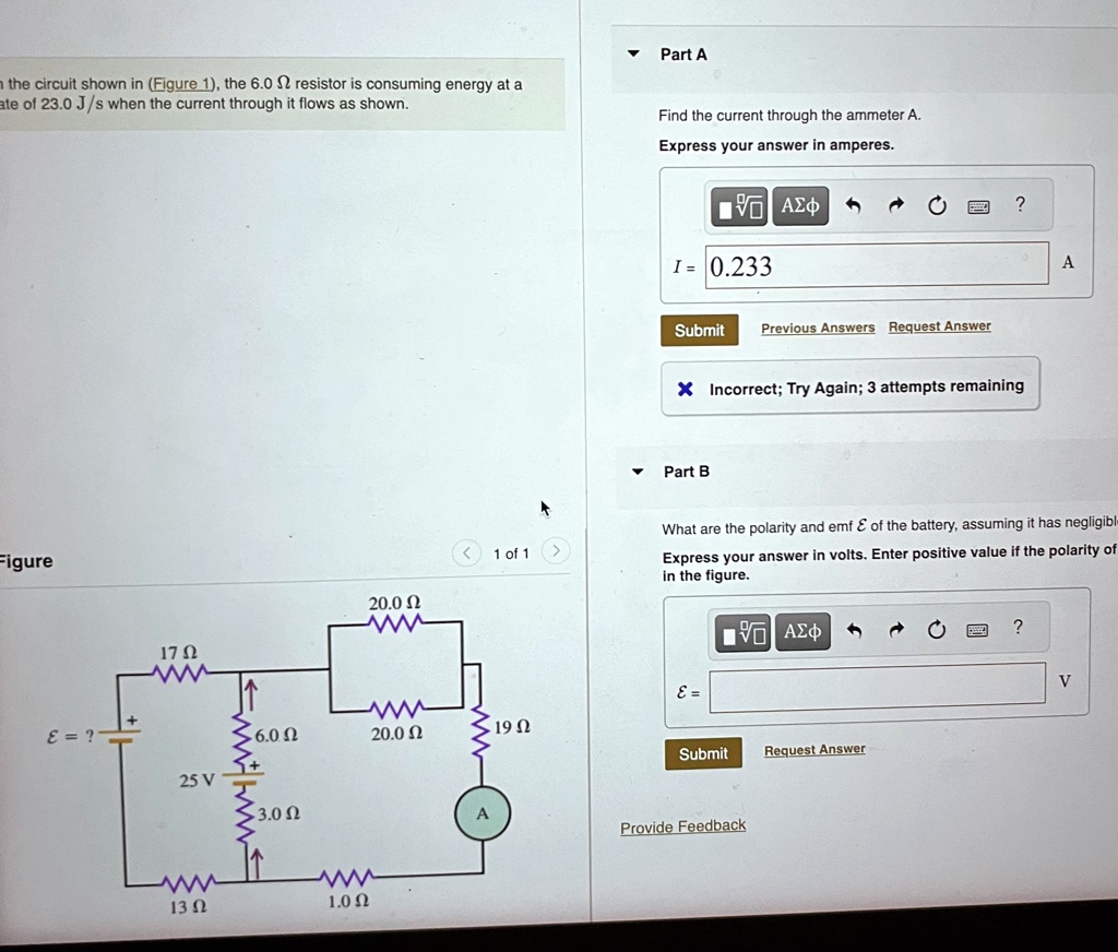 Solved Part A Find The Current Through The Ammeter A Express Your Answer In Amperes I