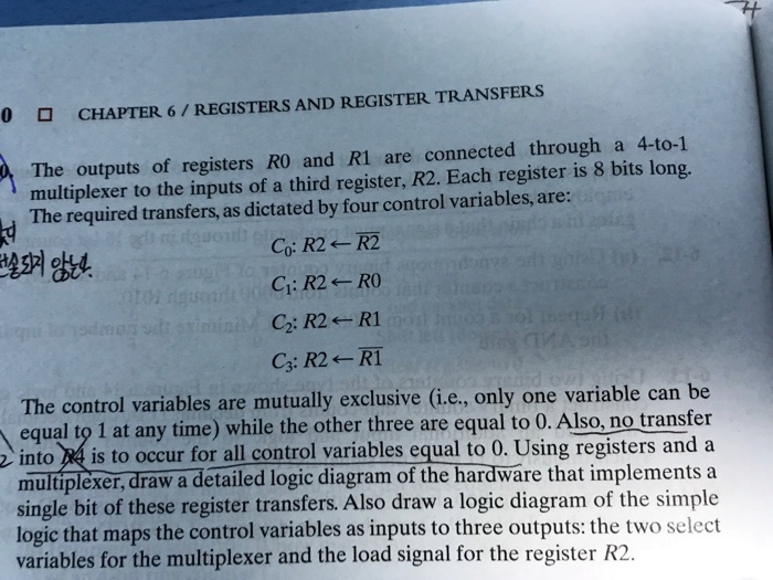 0 CHAPTER 6 / REGISTERS AND REGISTER TRANSFERS The outputs of registers R0 and R1 are connected ...