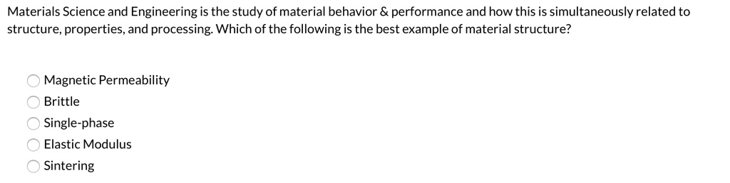Materials Science and Engineering is the study of material...