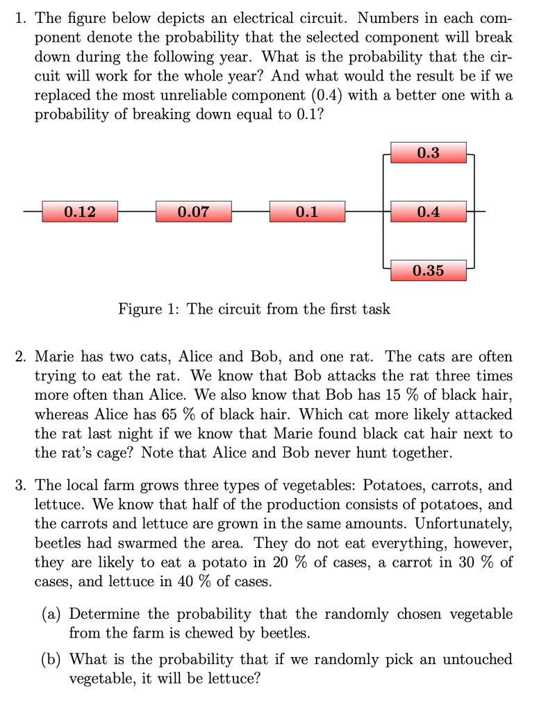 SOLVED: 1. The figure below depicts an electrical circuit. Numbers in ...