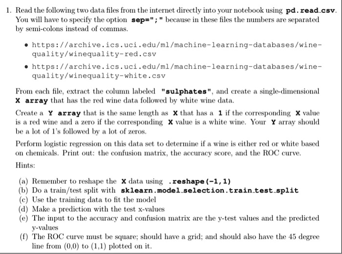 Solved Python 3 1 Read The Following Two Data Files From The Internet Directly Into Your 