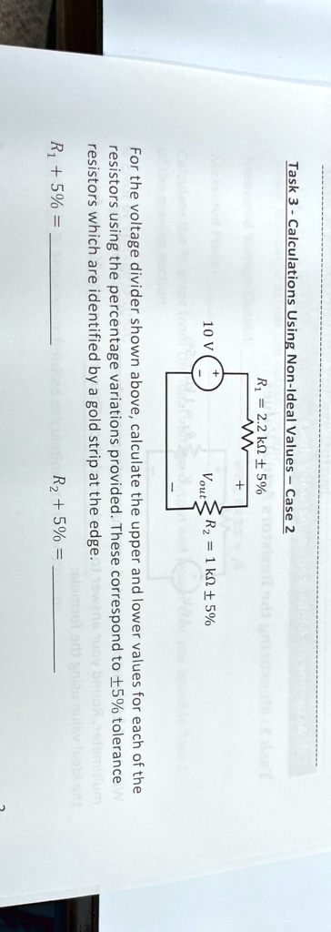 SOLVED: Task 3 - Calculations Using Non-Ideal Values - Case 2 For the ...