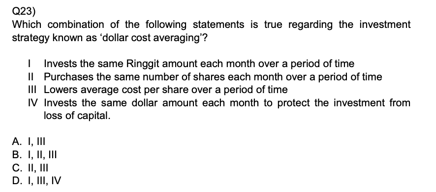 SOLVED: Q23) Which combination of the following statements is true ...