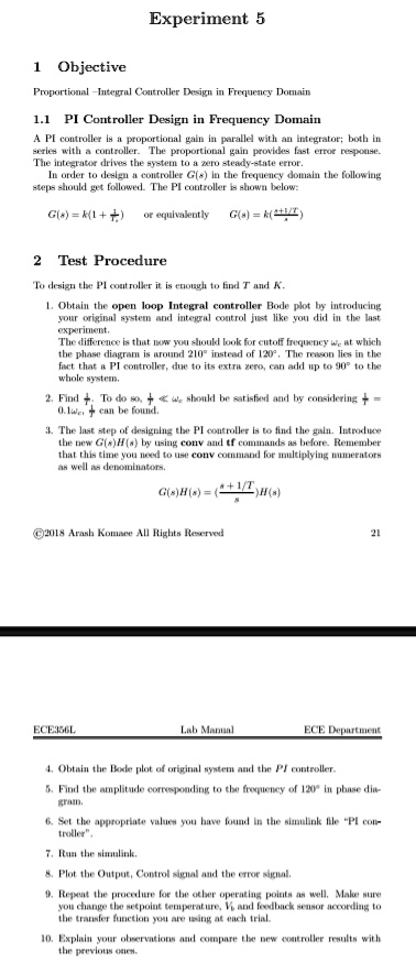 please help with matlab code in designing a pi controller in parallel with an integrator ...