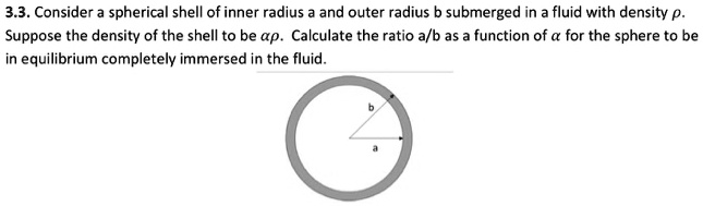 3.3. Consider a spherical shell of inner radius a and outer radius b ...