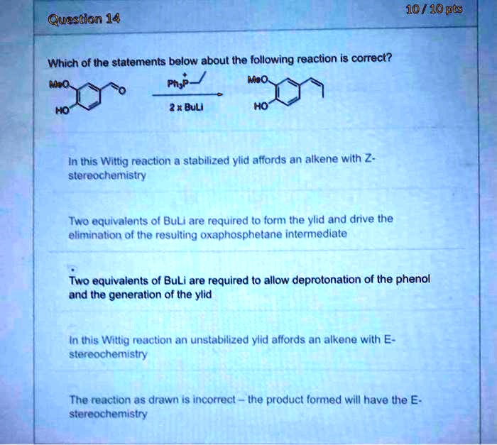 1010pts question 14 which of the statements below about the following ...