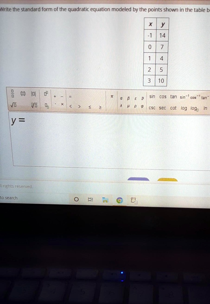 SOLVED: 'HELP!!! PLEASE!!!!Write the standard form of the quadratic equation modeled by the ...
