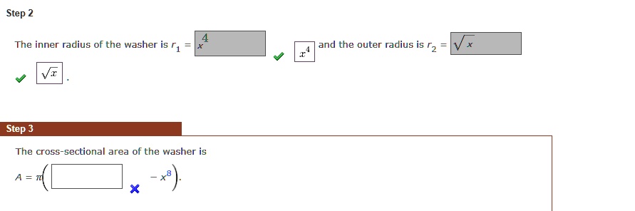 SOLVED: The inner radius of the washer is r1 and the outer radius is rz ...