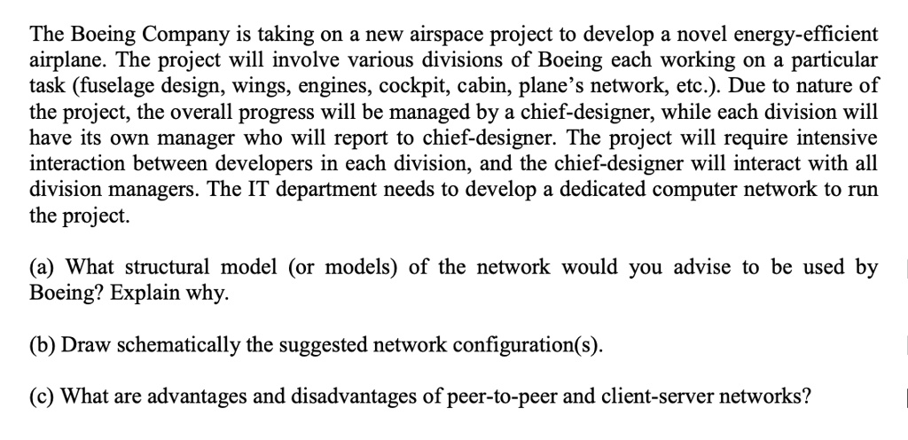 the boeing company is taking on a new airspace project to develop a ...