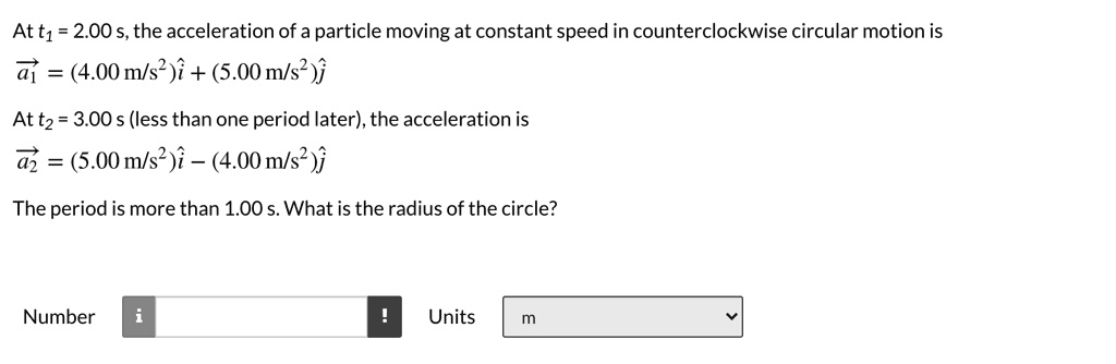 SOLVED: Att1 200 ,the acceleration of a particle moving at constant ...