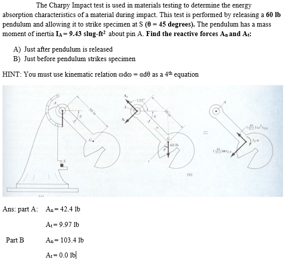The Charpy Impact test is used in materials testing to determine the ...