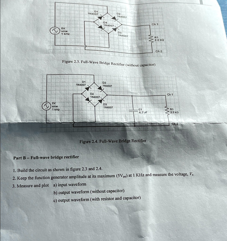 Figure 2.3: Full-Wave Bridge Rectifier (without capacitor) Figure 2.4 ...