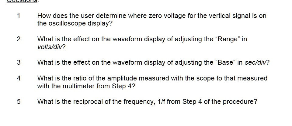 1 How does the user determine where zero voltage for the vertical ...
