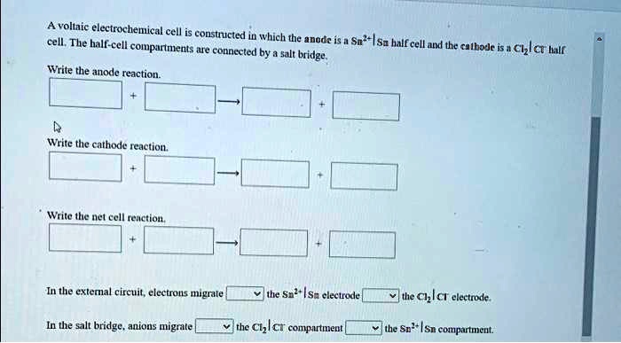 A voltaic electrochemical cell is constructed in which the anode is a ...